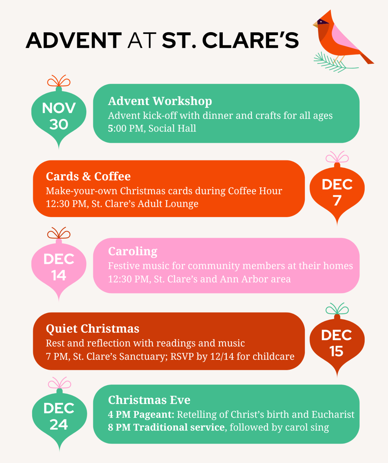 Advent at St. Clare's - Saint Clare's Episcopal Church